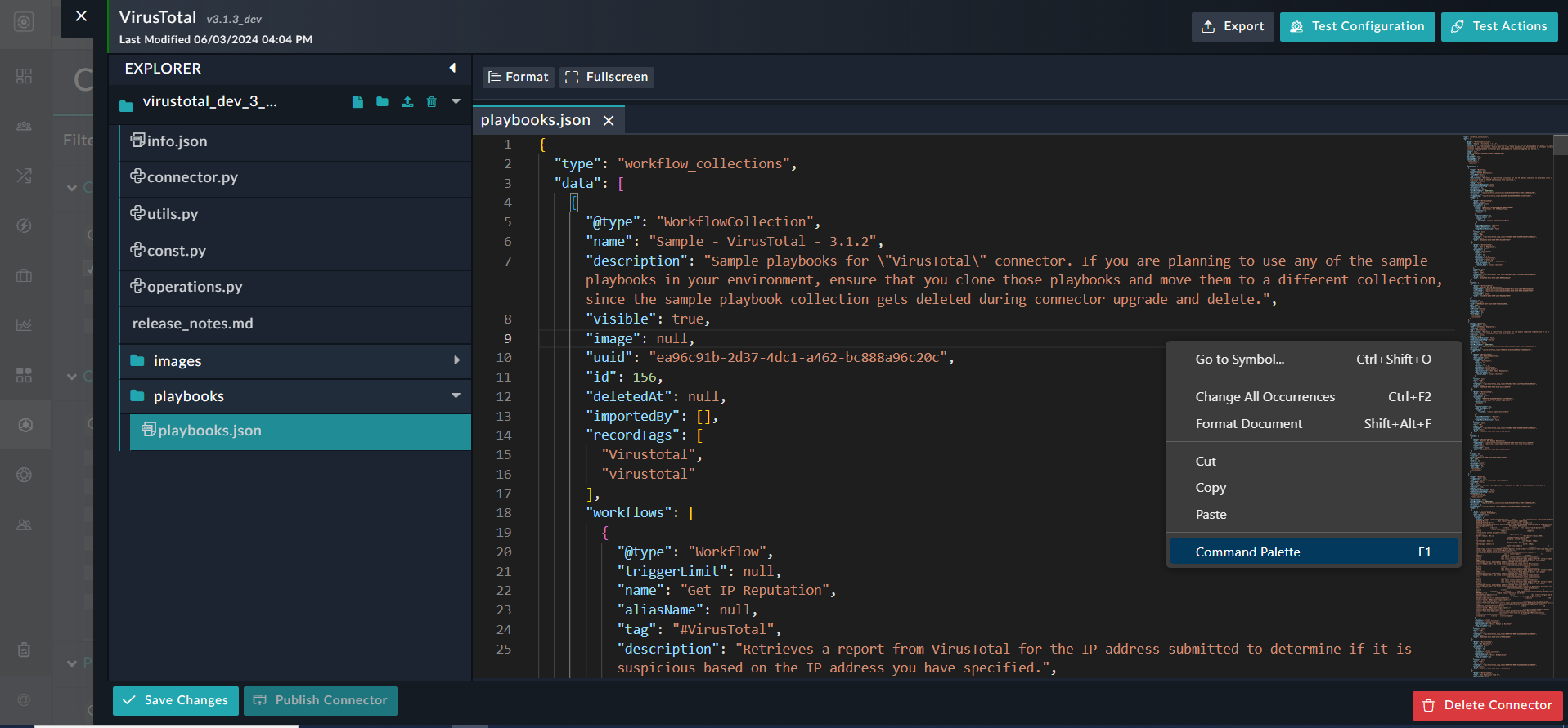 Building your own connector | FortiSOAR 7.6.2 | Fortinet Document Library