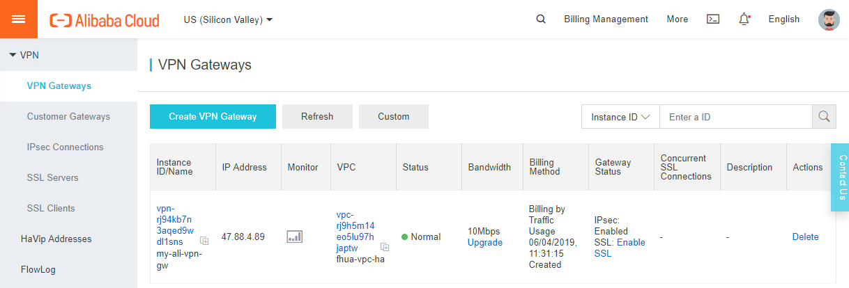 Connecting a local FortiGate to an AliCloud VPC VPN | FortiGate Public ...
