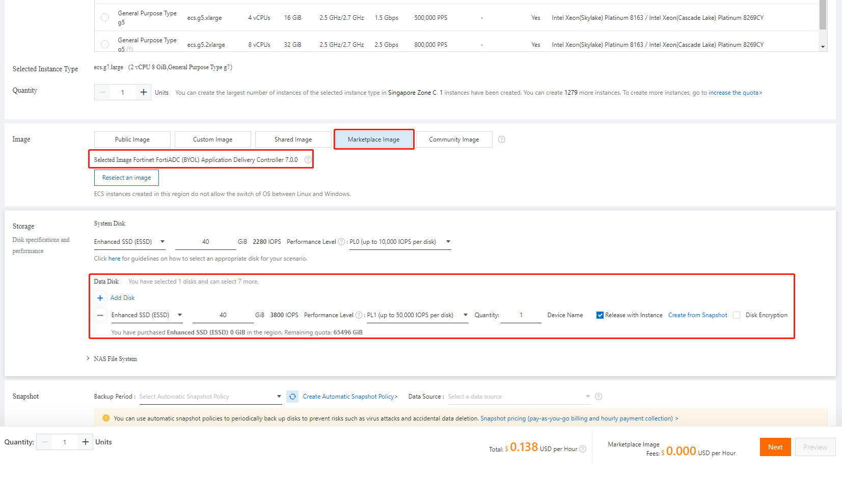 Creating the FortiADC-VM instance | FortiADC Public Cloud 7.4.0 ...