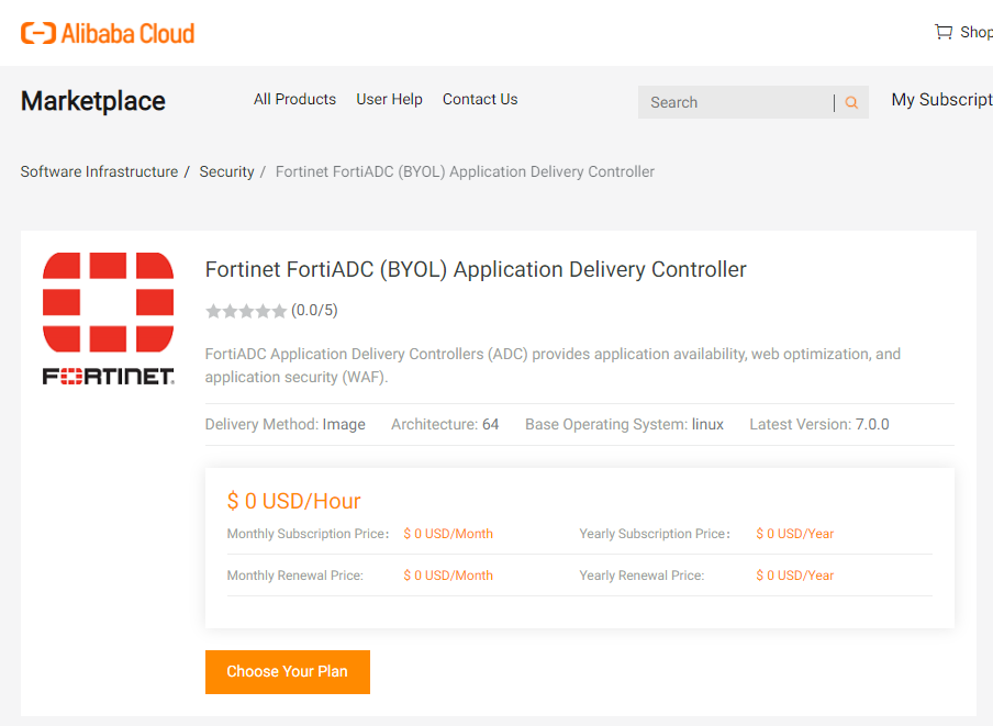 Creating the FortiADC-VM instance | FortiADC Public Cloud 7.4.0 | Fortinet Document Library