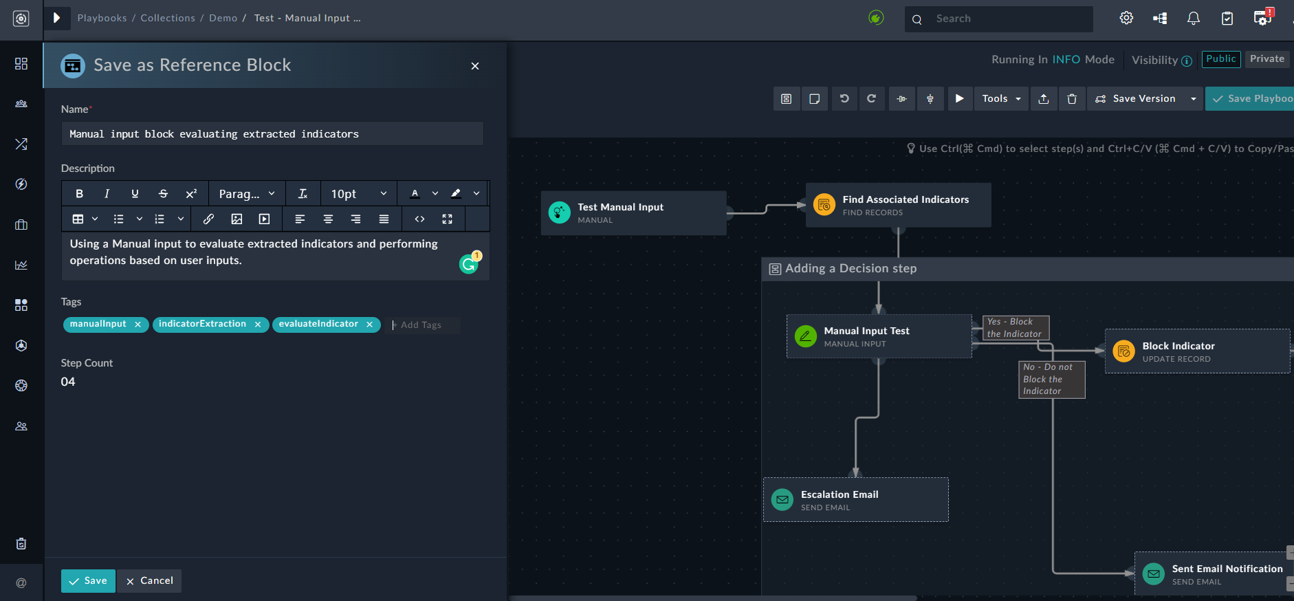 Translation of BPMN workflow steps into FortiSOAR steps in playbooks | FortiSOAR 7.4.0