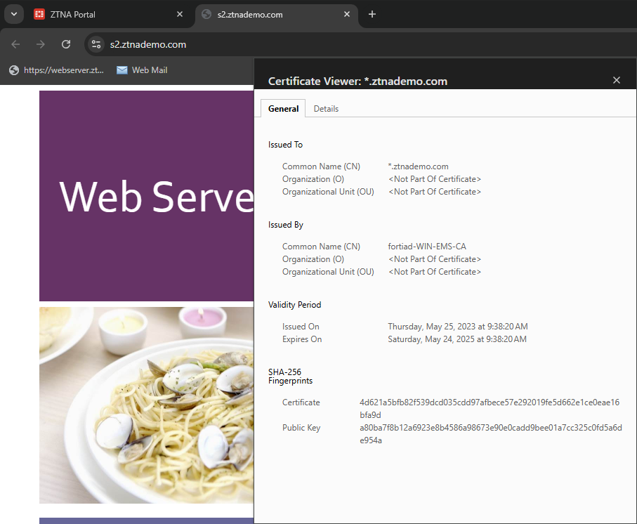 ZTNA agentless web-based application access | FortiProxy 7.6.3 | Fortinet Document Library