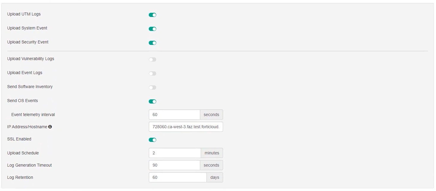 Configuring FortiClient EMS | FortiAnalyzer Cloud 7.2.10 | Fortinet Document Library