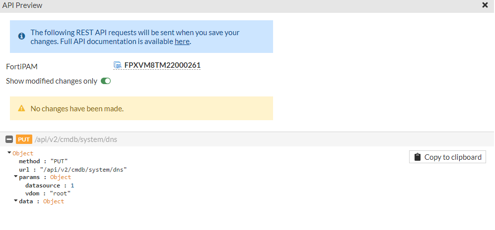 DNS settings | FortiPAM 1.1.0
