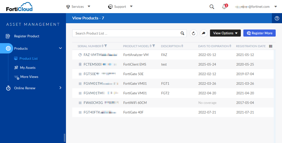 Registration | FortiGate / FortiOS 7.2.6 | Fortinet Document Library