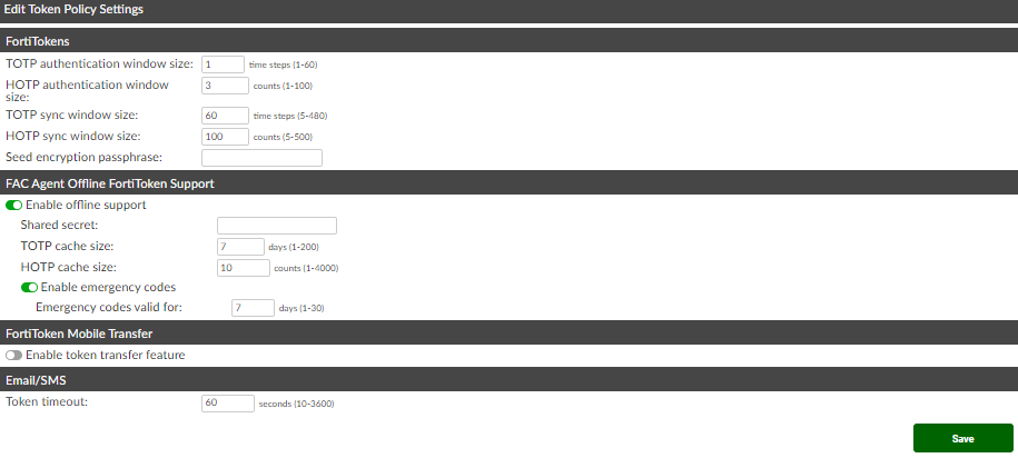 Tokens | FortiAuthenticator 6.5.3 | Fortinet Document Library