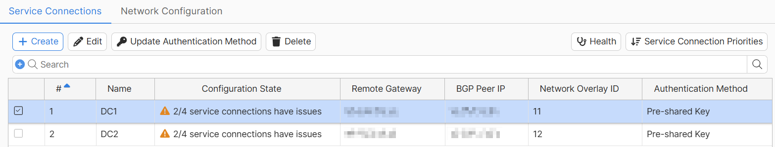 Configuring a new service connection | FortiSASE | Fortinet Document Library