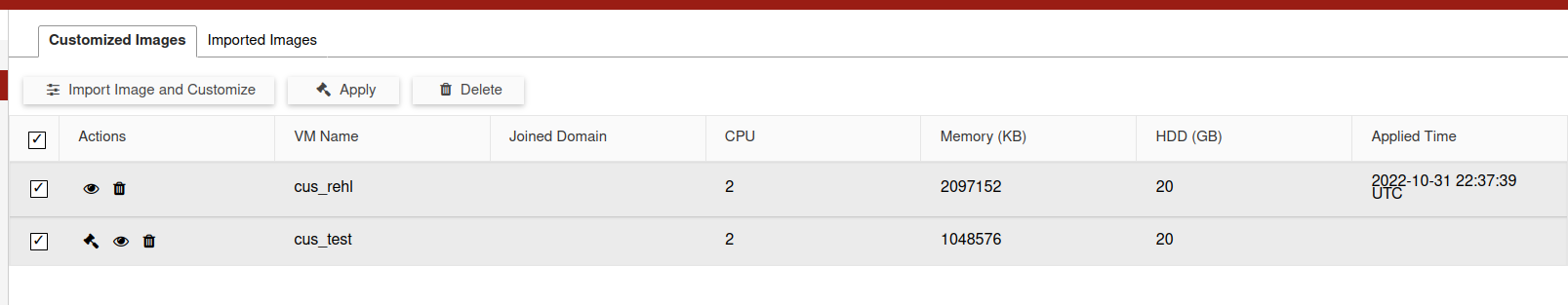 5. Use the custom Redhat image | FortiDeceptor 5.1.0