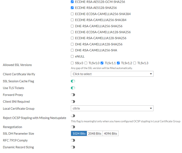 Client SSL Profile configuration | FortiADC 7.6.0 | Fortinet Document ...