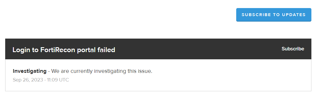 Monitoring Service Status | FortiRecon 25.1.a | Fortinet Document Library