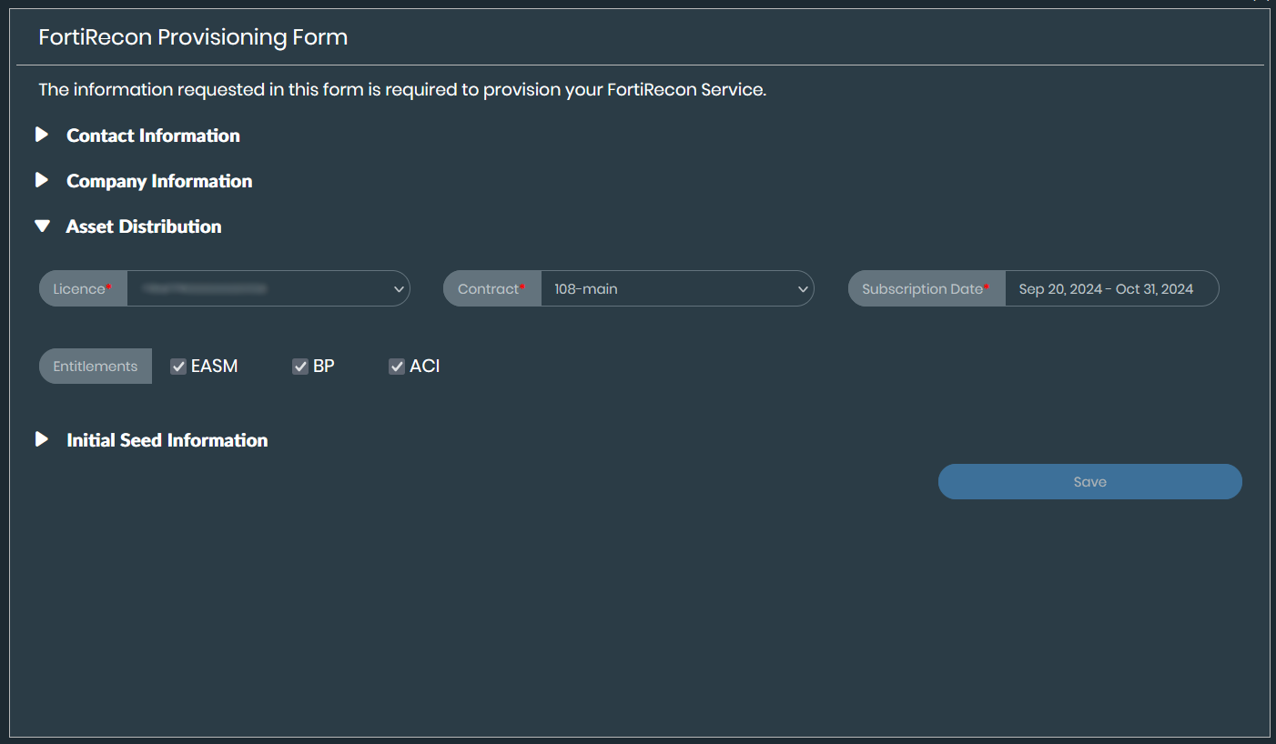 Provisioning FortiRecon | FortiRecon 25.1.a | Fortinet Document Library
