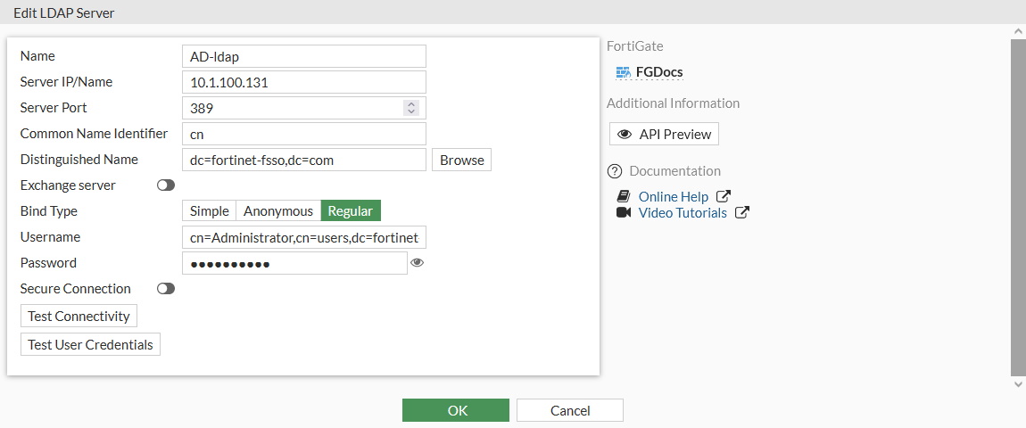 Use Active Directory objects directly in policies | FortiGate / FortiOS ...