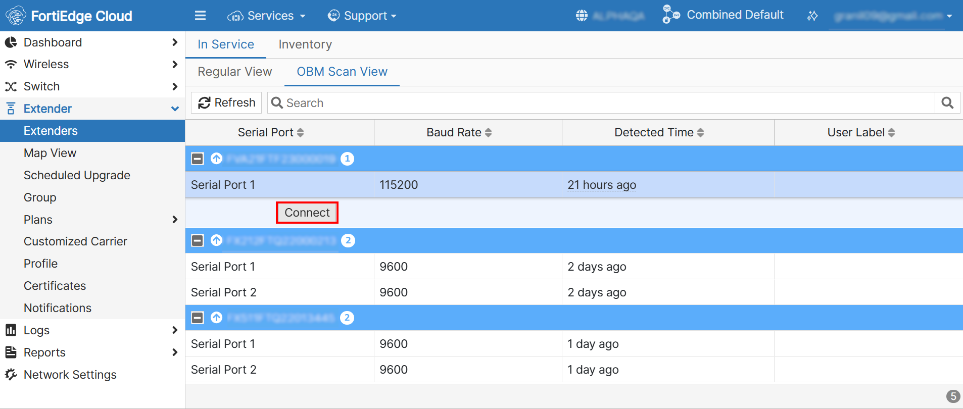 Improved Access to OBM Features for FortiExtenders | FortiEdge Cloud 25.1.0 | Fortinet Document ...