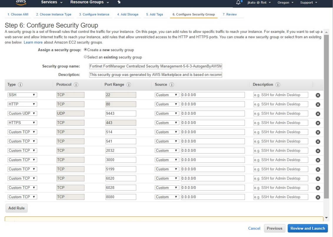 Initial Deployment Fortimanager Public Cloud 6 0 0