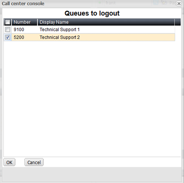 Logging out of queues | FortiVoice 7.0.2 | Fortinet Document Library