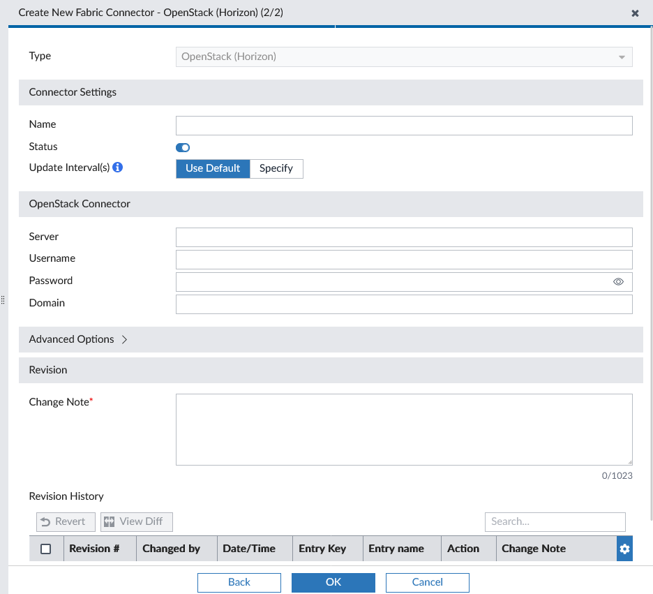 Creating OpenStack (Horizon) connector | FortiManager 7.4.3 | Fortinet ...
