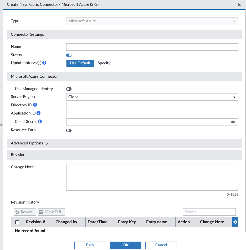 Creating Microsoft Azure fabric connectors | FortiManager 7.4.3 ...