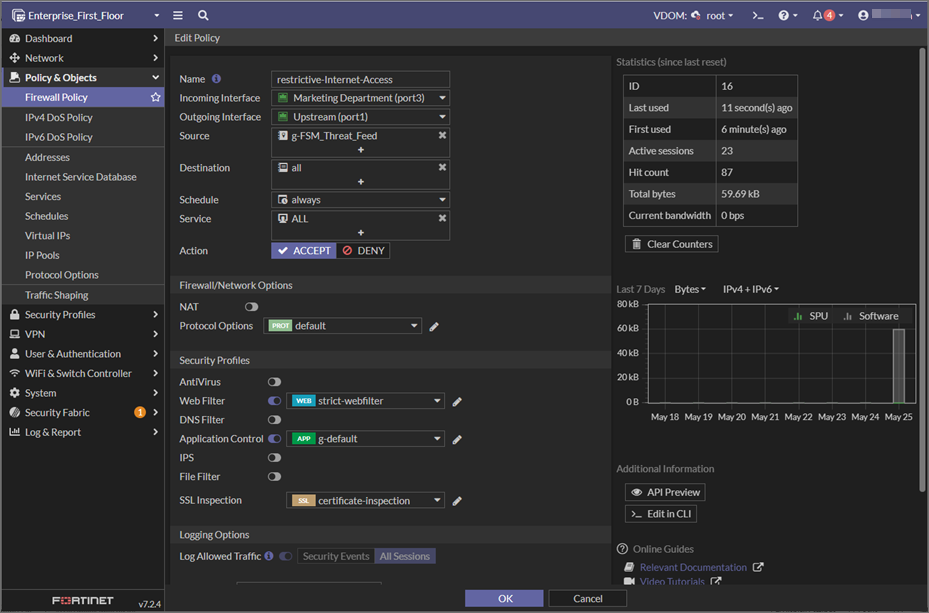 Configure Firewall Policy to Control Access for Devices in the IP ...