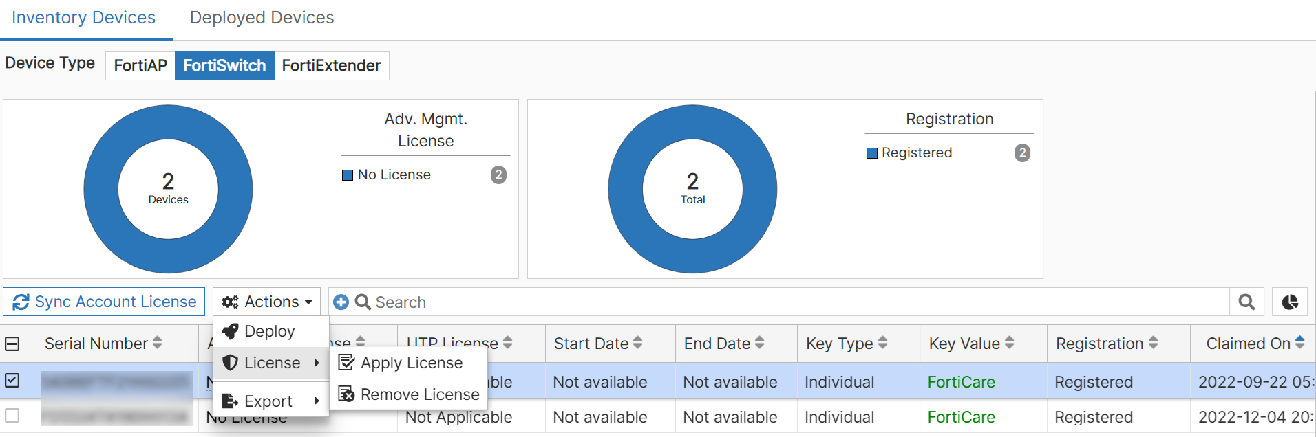 Inventory Devices | FortiEdge Cloud 25.1.0 | Fortinet Document Library