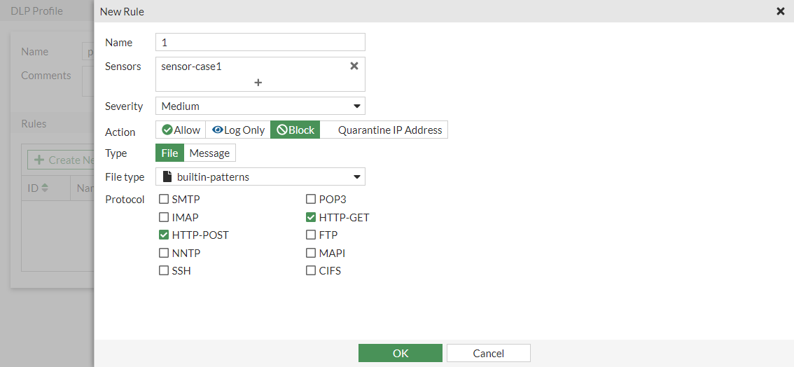 Re-introduce DLP profiles in the GUI 7.2.4 | FortiGate / FortiOS 7.2.0