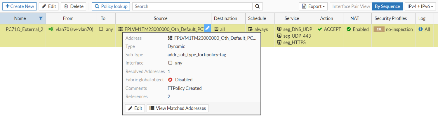 Add FortiPolicy as Security Fabric device 7.2.4 | FortiGate / FortiOS 7.2.0