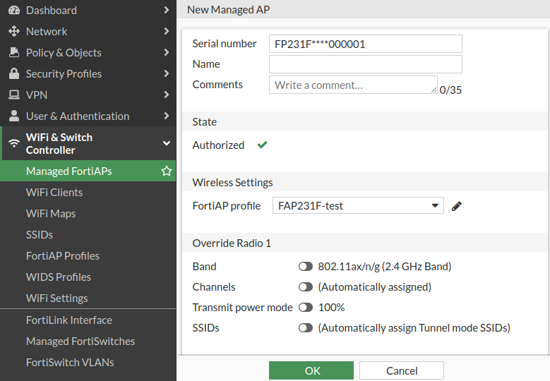 Allow pre-authorization of a FortiAP by specifying a Wildcard Serial ...