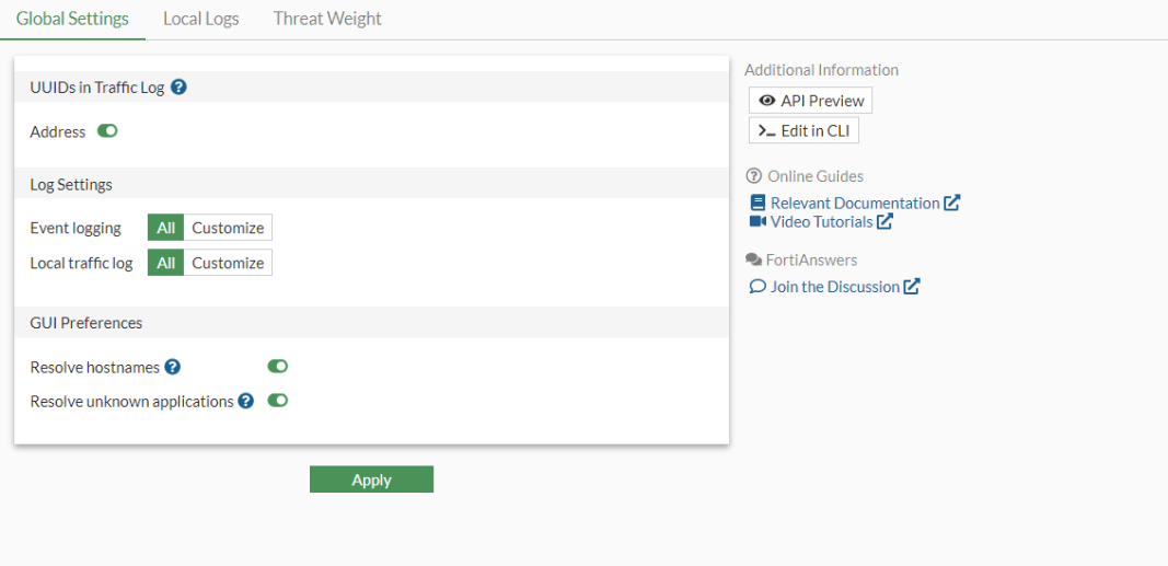 Consolidate log reports and settings into dedicated Reports and Log ...