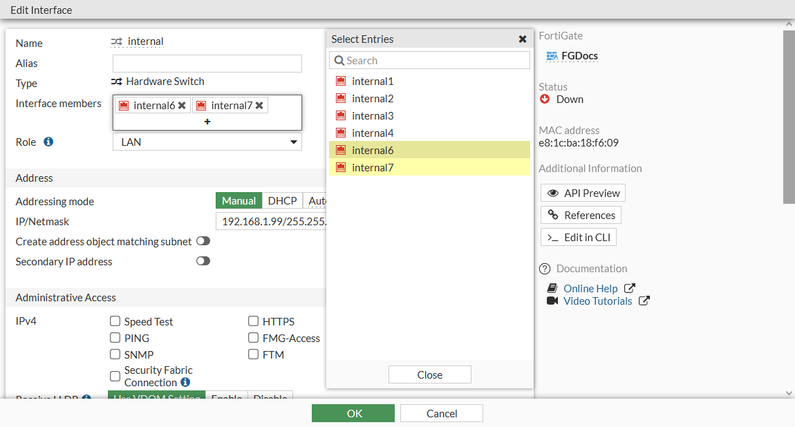 Configuring SD-WAN in an HA cluster using internal hardware switches ...