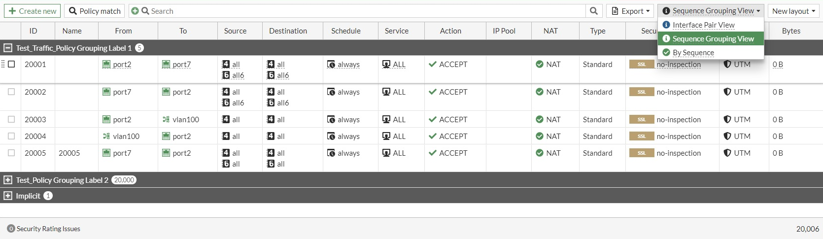 Firewall policy | FortiGate / FortiOS 7.4.8 | Fortinet Document Library