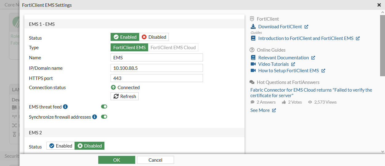 Configuring FortiClient EMS | FortiGate / FortiOS 7.4.8 | Fortinet ...