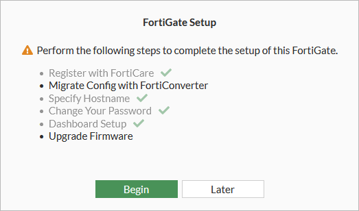Firmware upgrade notifications | FortiGate / FortiOS 7.4.8 | Fortinet ...