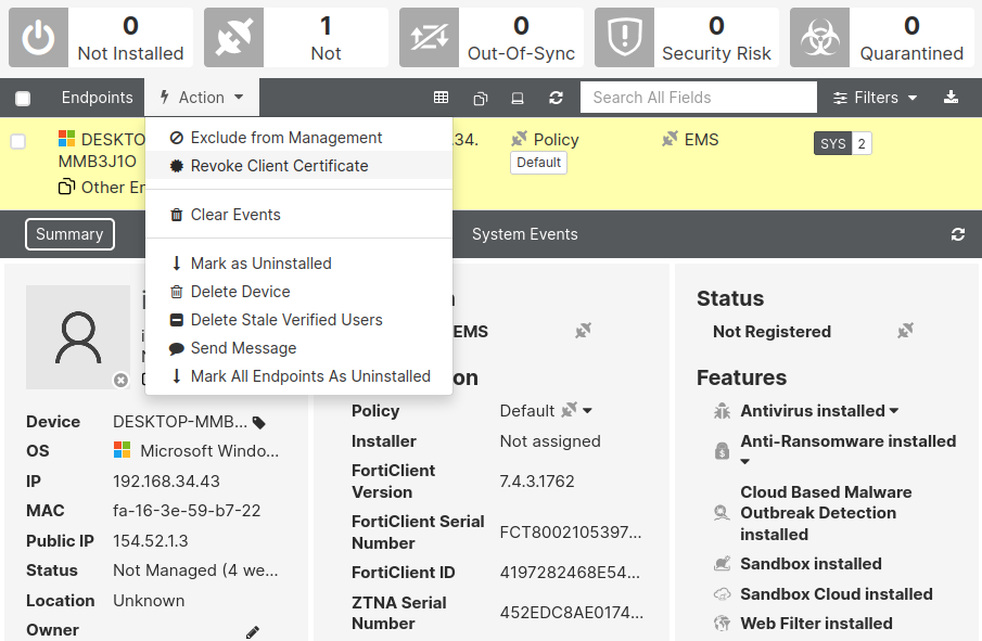 Establish device identity and trust context with FortiClient EMS ...