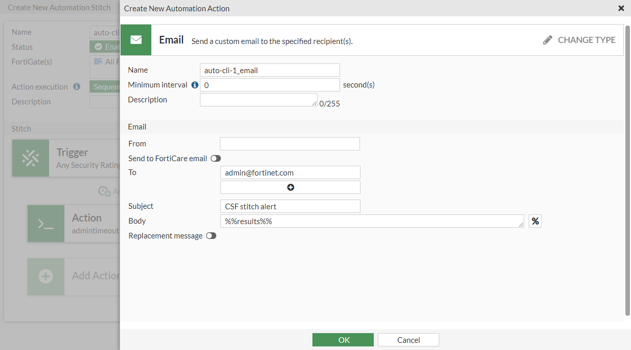 CLI script action | FortiGate / FortiOS 7.4.8 | Fortinet Document Library