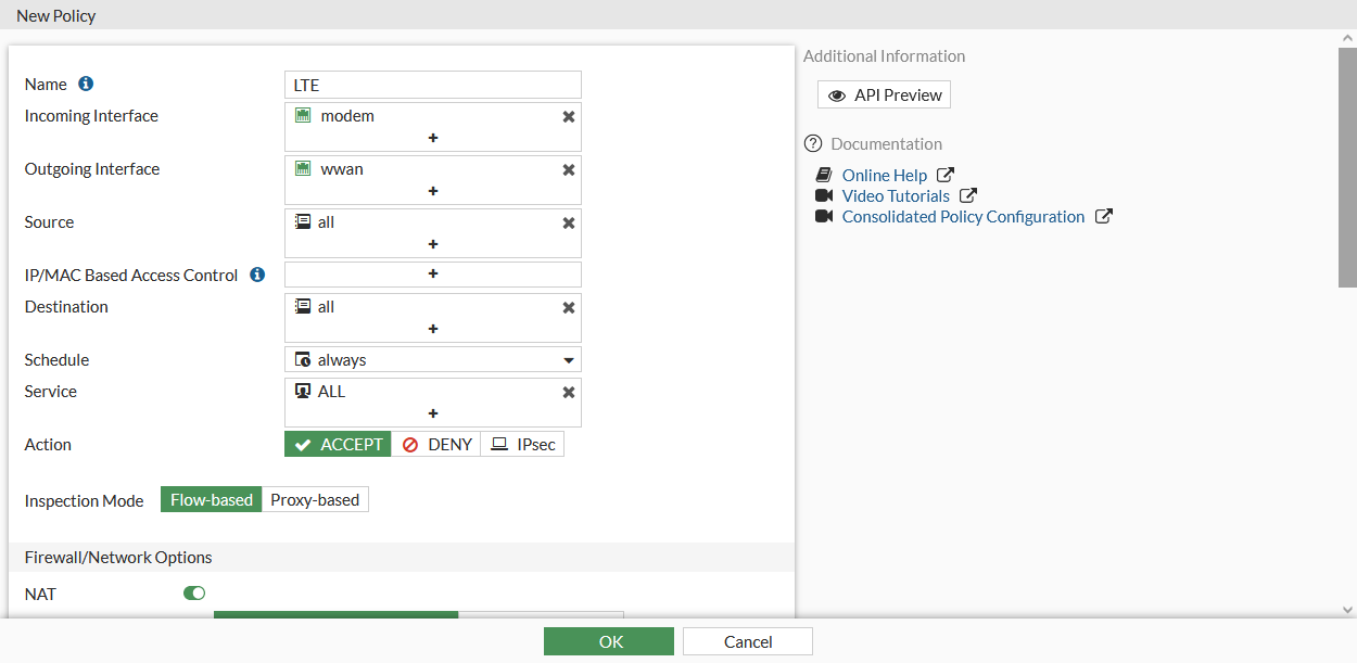 Direct IP support for LTE/4G | FortiGate / FortiOS 7.4.8 | Fortinet ...