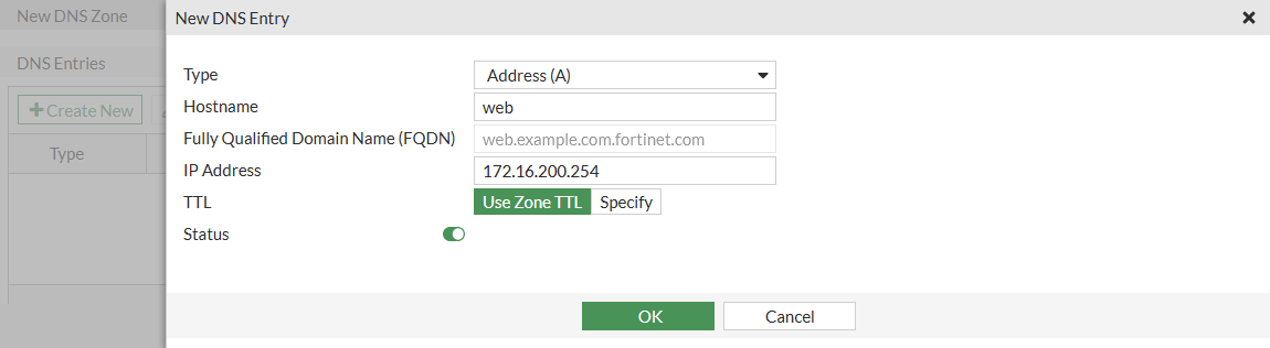 Basic DNS server configuration example | FortiGate / FortiOS 7.4.8 ...