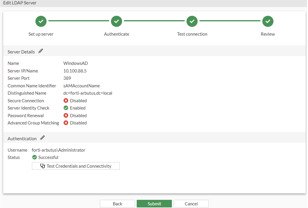Adding An Ldap Server Fortipam 140 Fortinet Document Library