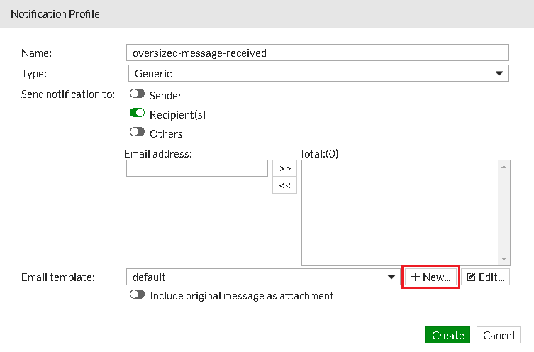Configuring notification profiles | FortiMail Appliances and Virtual Machines 7.6.0 | Fortinet ...