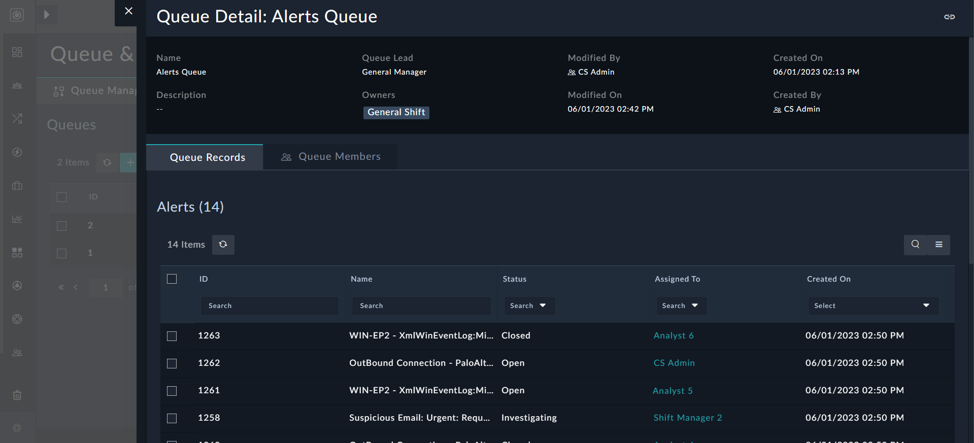 Queue, Shift, and Leave Management | FortiSOAR 7.4.2 | Fortinet Document Library