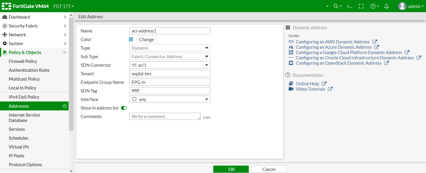 Cisco ACI SDN connector | FortiGate / FortiOS 6.4.4 | Fortinet Document ...