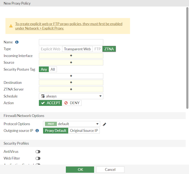 Full versus simple ZTNA policies | FortiGate / FortiOS 7.4.7 | Fortinet ...