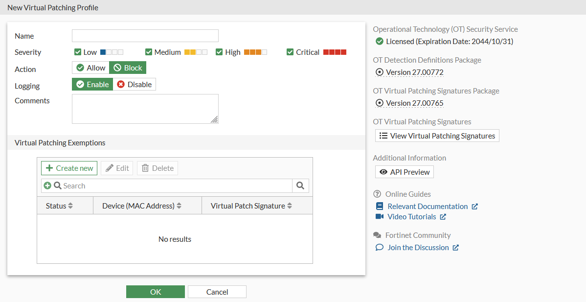 Virtual patching | FortiGate / FortiOS 7.4.7 | Fortinet Document Library