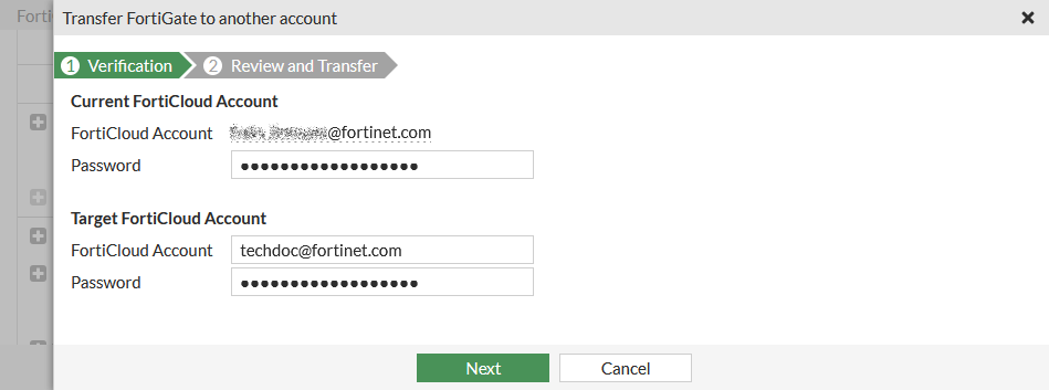 FortiCare and FortiGate Cloud login | FortiGate / FortiOS 7.4.7 ...