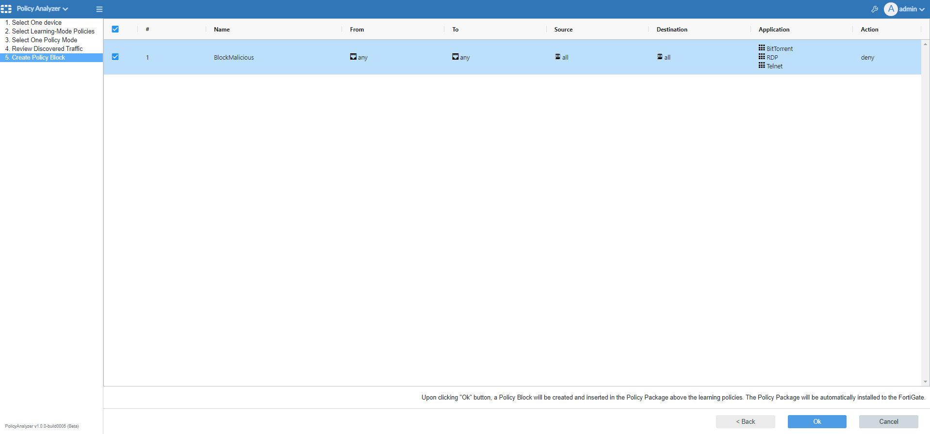 Blocking malicious traffic | FortiManager 7.4.0 | Fortinet Document Library