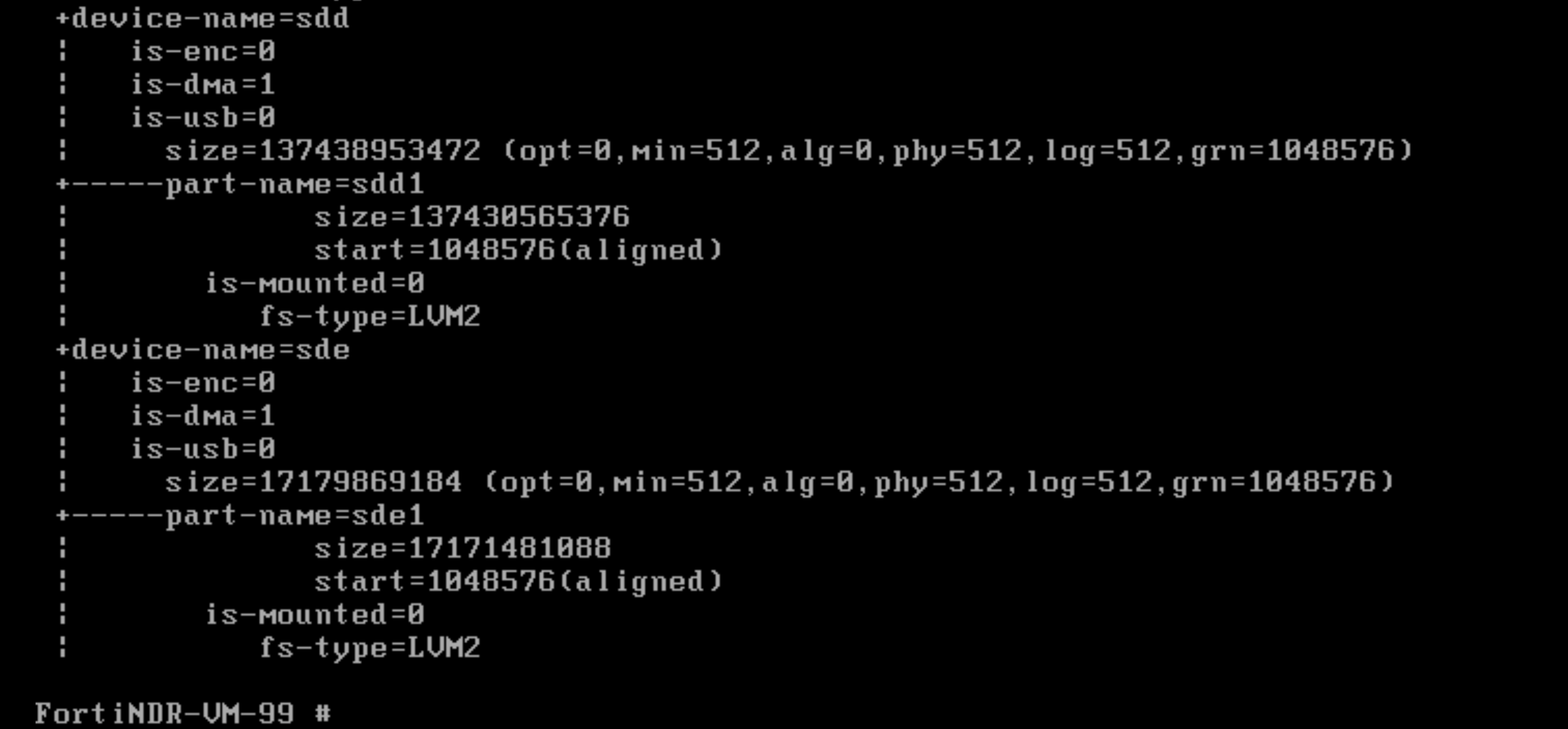 Expand the FortiNDR VM disk | FortiNDR Private Cloud 7.4.0 | Fortinet ...