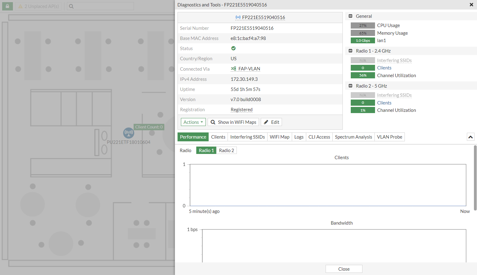 FortiAP diagnostics and tools | FortiAP / FortiWiFi 7.4.2 | Fortinet ...