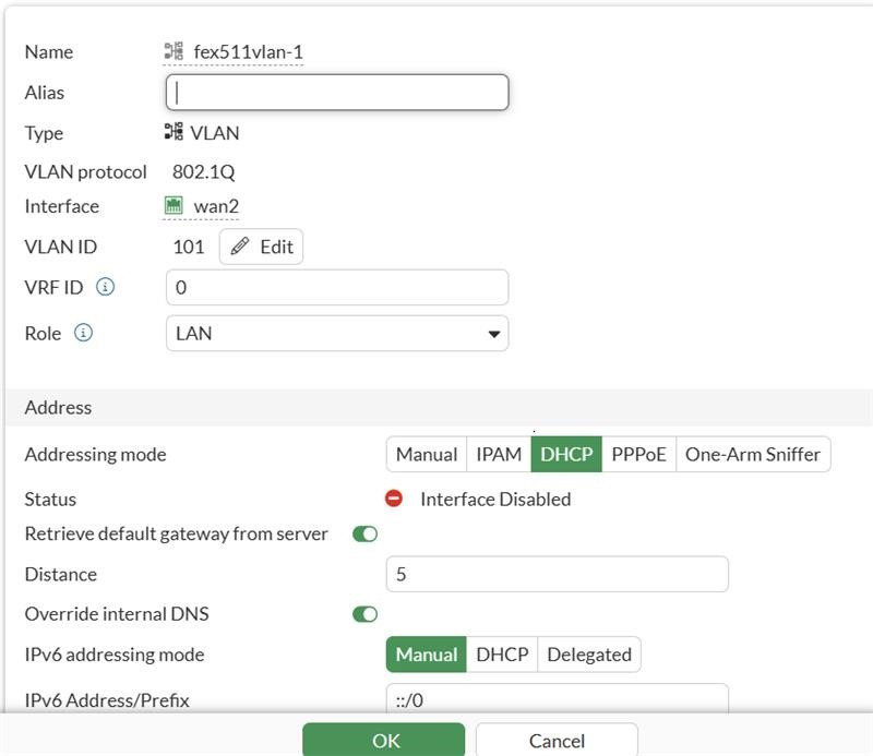 Configuring VLAN with the LAN port | FortiExtender 7.6.2 | Fortinet Document Library
