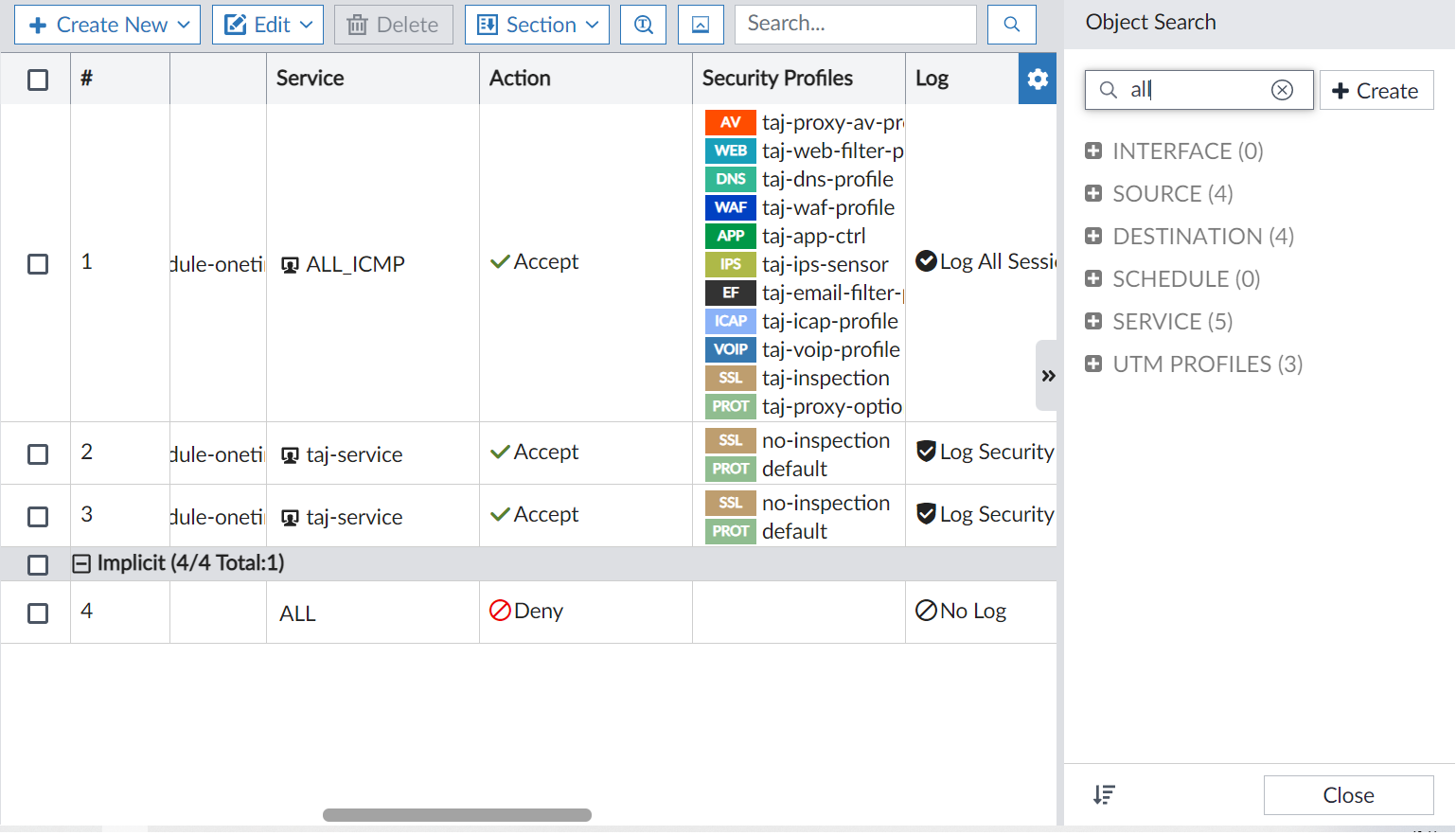 Persistent object search menu | FortiManager 7.4.1 | Fortinet Document ...