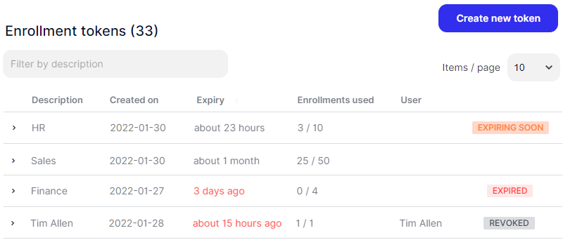 Extending FortiDLP Agent enrollment tokens | FortiDLP Agent 12.1.0 ...