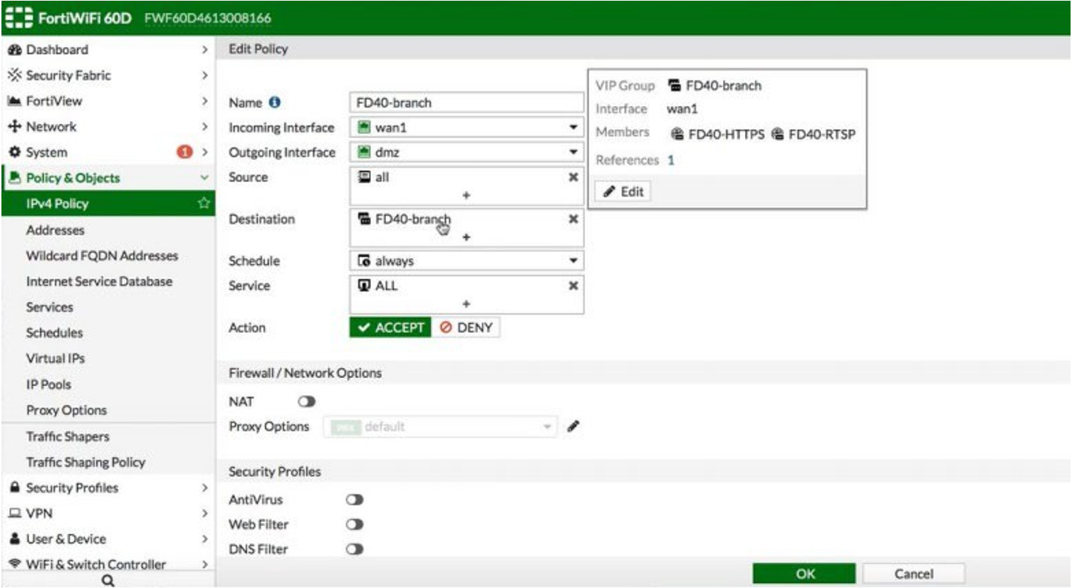 Creating a policy | FortiRecorder 2.7.2 | Fortinet Document Library