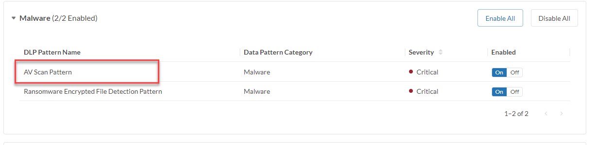 AV Scan and File Quarantine | FortiCASB 23.2.b